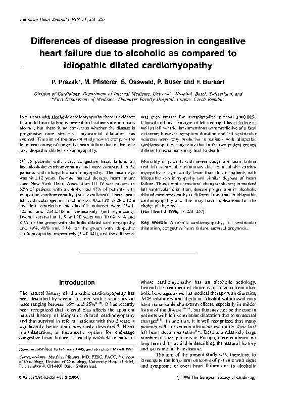(PDF) Differences of disease progression in congestive heart failure ...