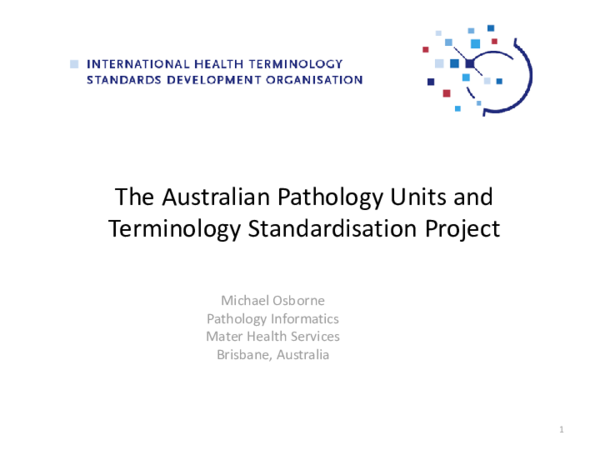 (PDF) The Australian pathology units and terminology standardisation ...