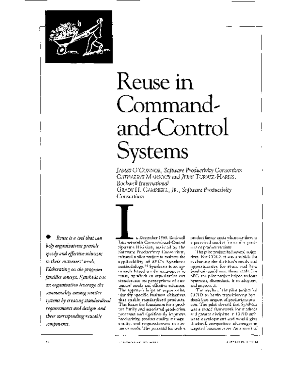 (PDF) Reuse in Command-and-Control Systems