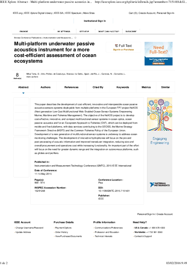 (PDF) Multi-platform underwater passive acoustics instrument for a more cost-efficient ...