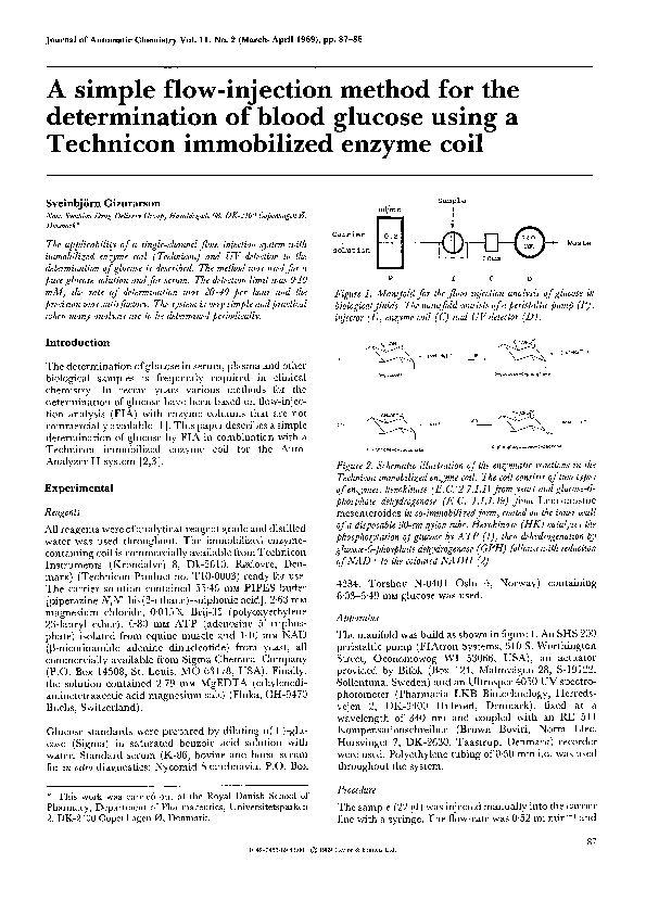 A simple flow-injection method for the determination of blood glucose ...
