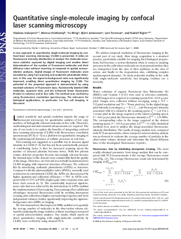 (PDF) Quantitative single-molecule imaging by confocal laser scanning ...