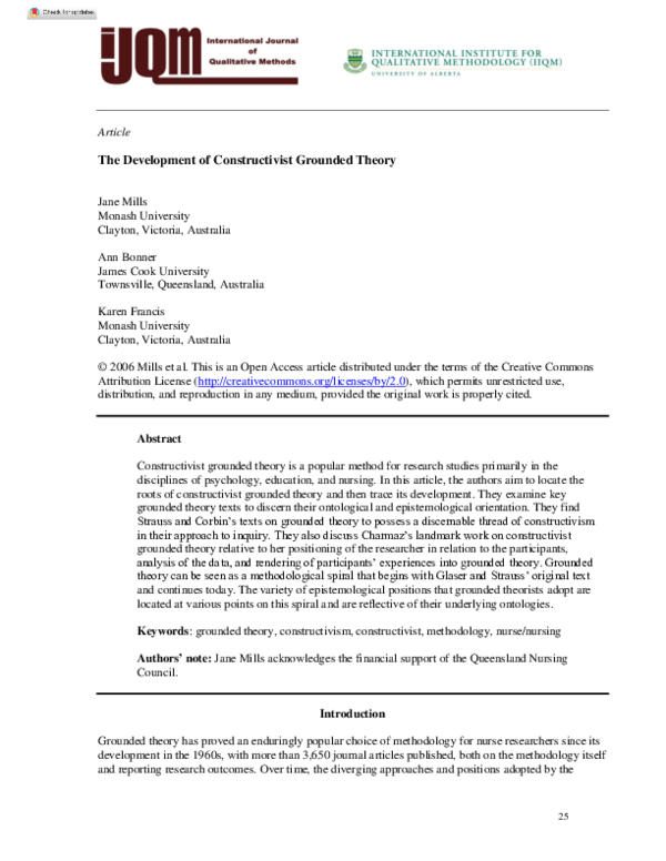(PDF) The Development of Constructivist Grounded Theory