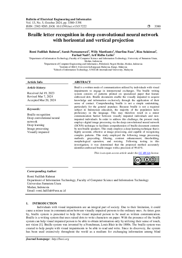 (PDF) Braille letter recognition in deep convolutional neural network with horizontal and ...