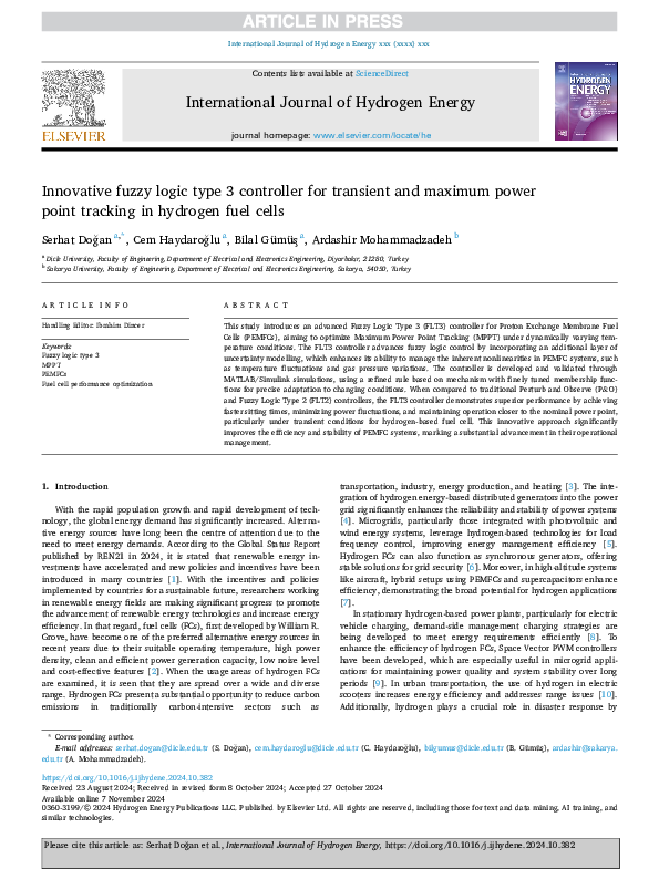 (PDF) Innovative fuzzy logic type 3 controller for transient and ...