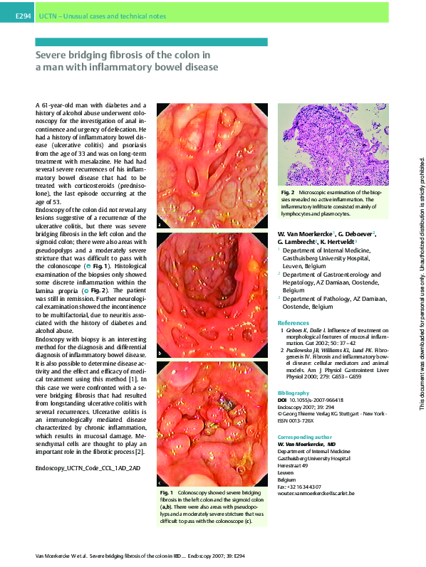 (PDF) Severe bridging fibrosis of the colon in a man with inflammatory ...