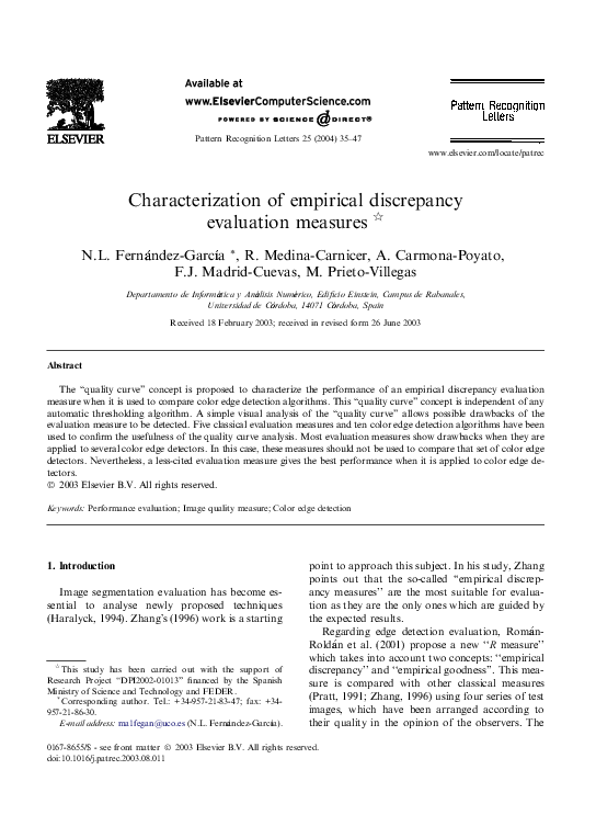 (PDF) Characterization of empirical discrepancy evaluation measures ...