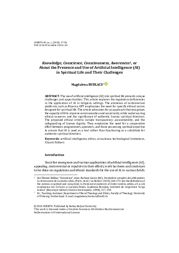 (PDF) Knowledge, Conscience, Consciousness, Awareness, or About the Presence and Use of ...