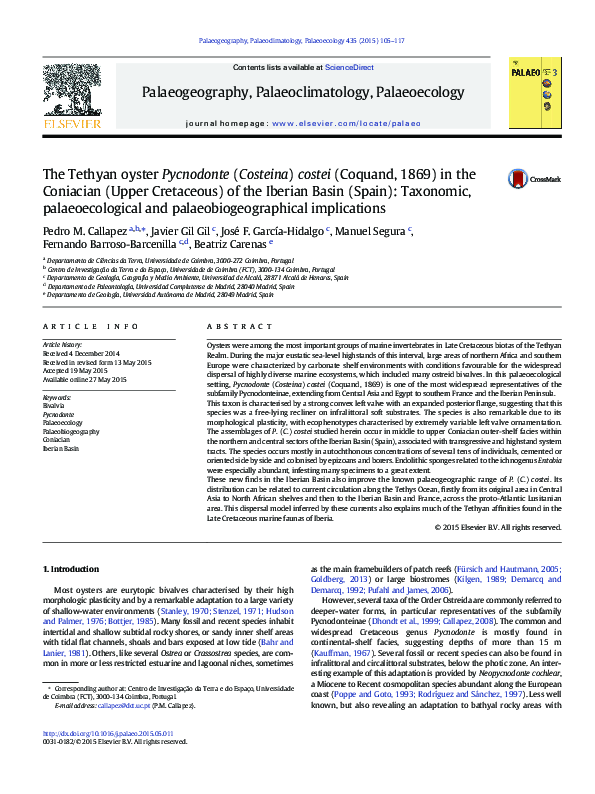 (PDF) The Tethyan oyster Pycnodonte (Costeina) costei (Coquand, 1869 ...