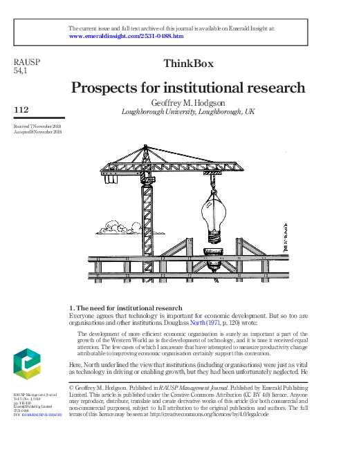 (PDF) ThinkBox Prospects for institutional research