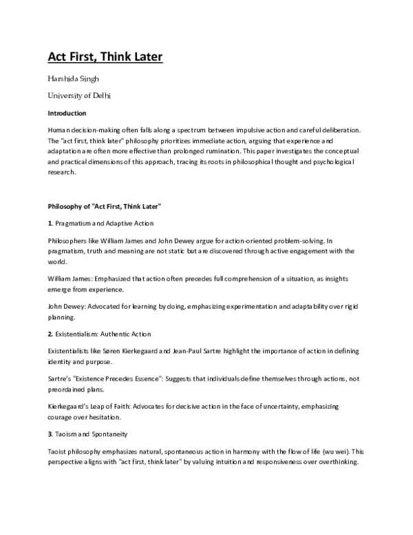 (PDF) ACT FIRST THINK LATER