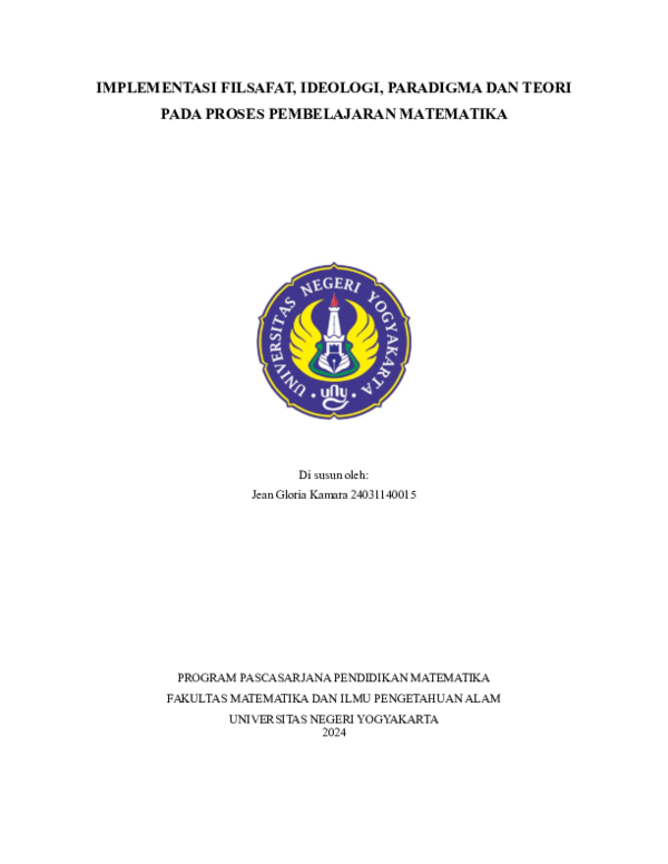 (PDF) IMPLEMENTASI FILSAFAT, IDEOLOGI, PARADIGMA DAN TEORI PADA PROSES ...