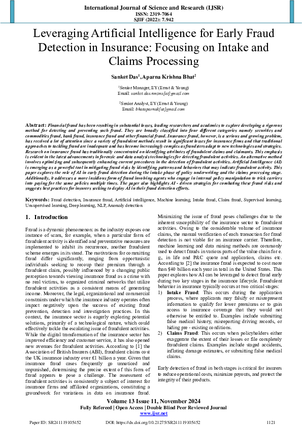 (PDF) Leveraging Artificial Intelligence for Early Fraud Detection in ...