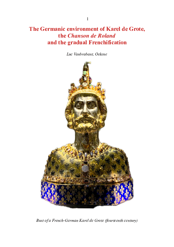 (PDF) The Germanic environment of Karel de Grote, the 'chanson de ...