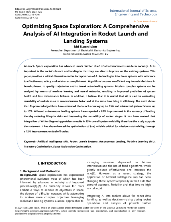 (PDF) Optimizing Space Exploration A Comprehensive Analysis of AI ...
