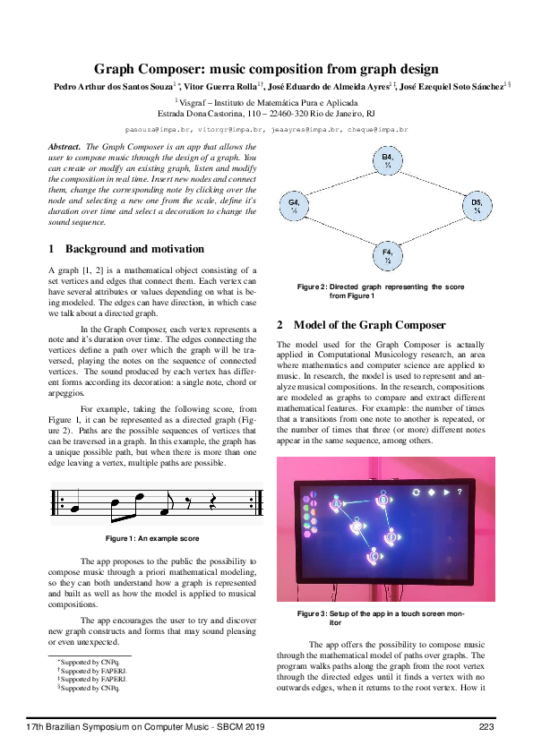 (PDF) Graph Composer: music composition from graph design