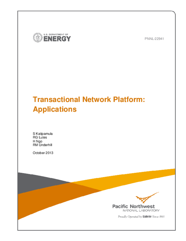 (PDF) Transactional Network Platform: Applications