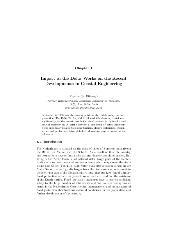 (PDF) Impact of the Delta Works on the Recent Developments in Coastal ...