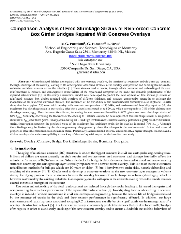 (PDF) Comparison Analysis of Free Shrinkage Strains of Reinforced Concrete Box Girder Bridges ...