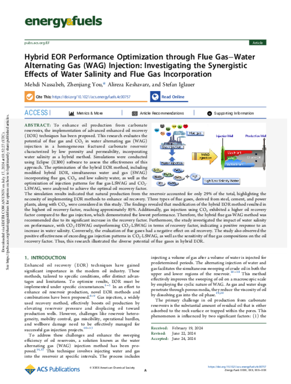 (PDF) Hybrid eor performance optimization through flue gas water ...