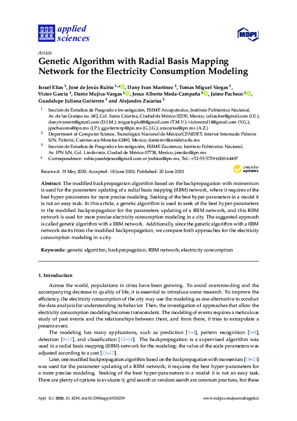 (PDF) Genetic Algorithm with Radial Basis Mapping Network for the Electricity Consumption ...