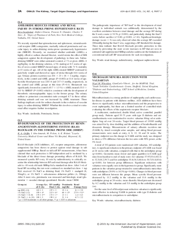 (PDF) BP-dependence of the protection by renin-angiotensin-aldosterone ...