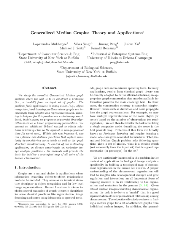 (PDF) Generalized Median Graphs: Theory and Applications