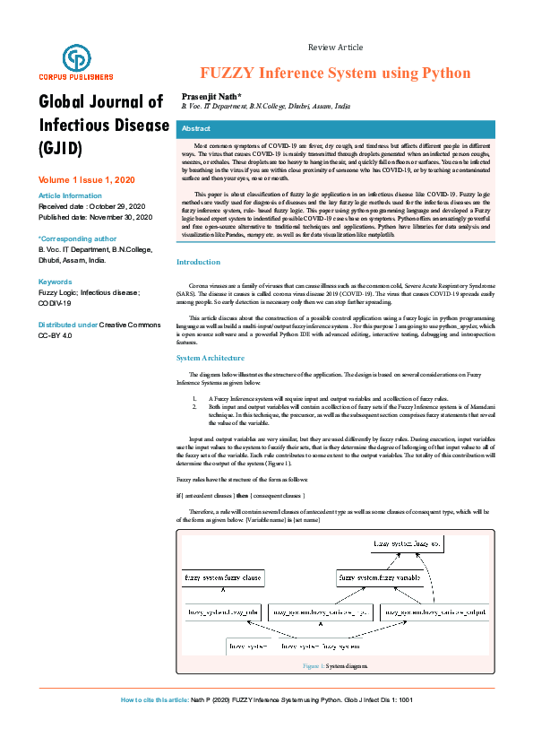 (PDF) FUZZY Inference System using Python