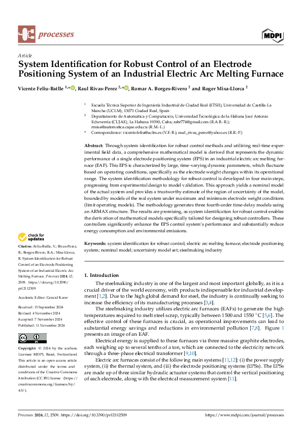 (PDF) Processes 12 02509 v | Raúl Rivas Pérez and Roger Misa Llorca ...