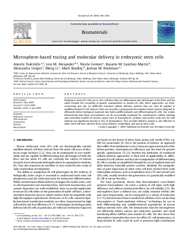 (PDF) Microsphere-based tracing and molecular delivery in embryonic ...
