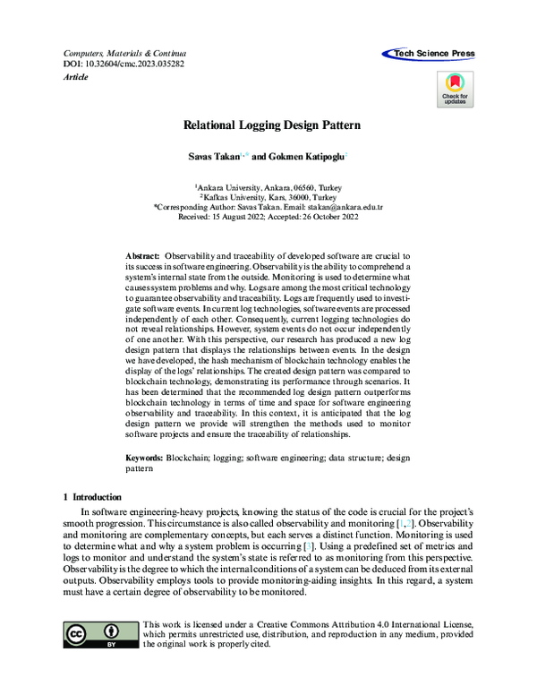 (PDF) Relational Logging Design Pattern
