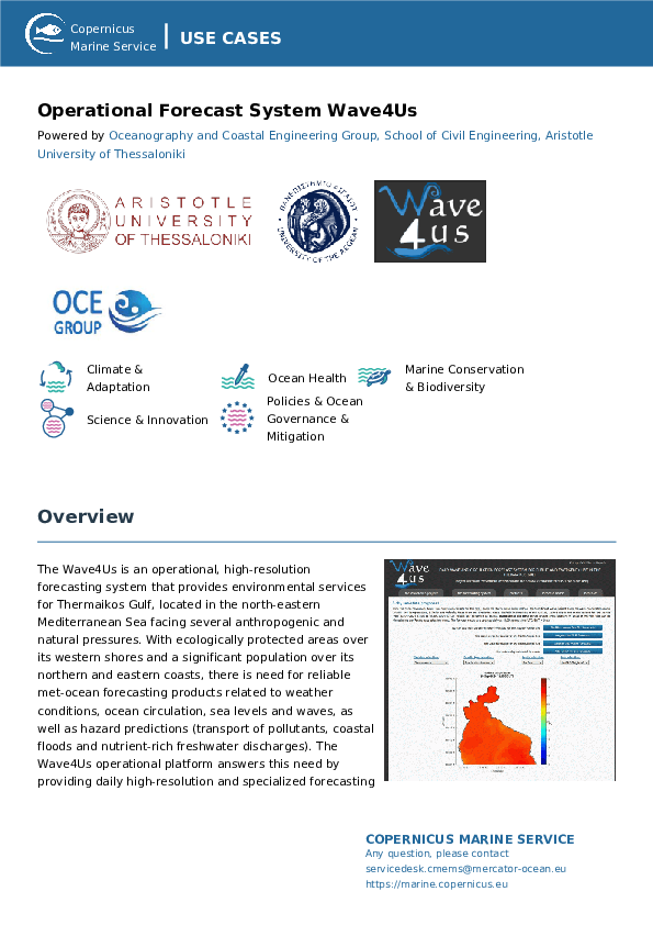 (PDF) Operational Forecast System Wave4Us