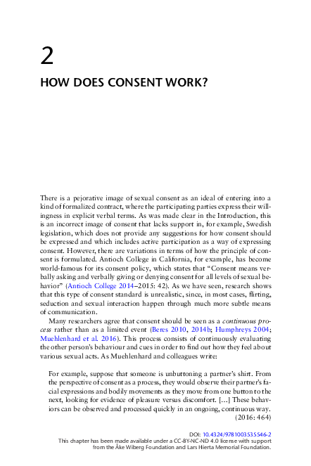 (PDF) Ch 2. How Does Consent Work? GUNNARSSON Dynamics of Sexual Consent