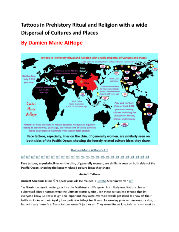 (PDF) Tattoos in Prehistory Ritual and Religion with a wide Dispersal ...