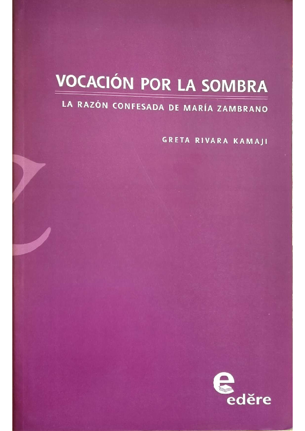 (PDF) Apuntes para la compresión de la razón poética (en el libro ...