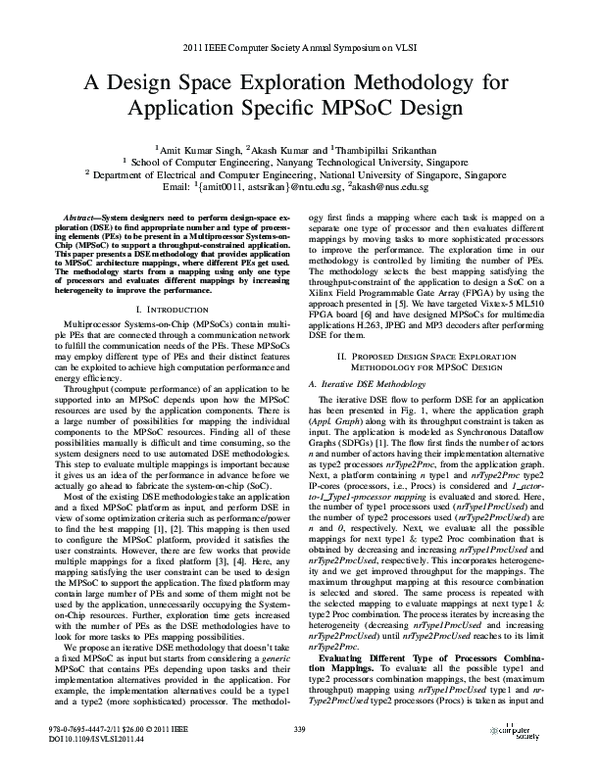 (PDF) A Design Space Exploration Methodology for Application Specific MPSoC Design