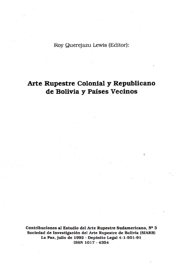 (PDF) Strecker y Taboada 1992, Escritura pictografica y arte rupestre ...