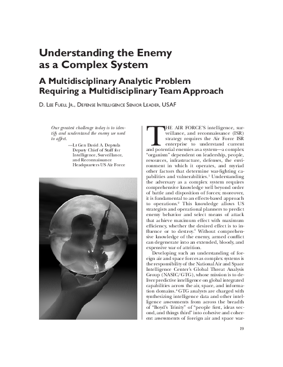 (PDF) Understanding the Enemy as a Complex System: A Multidisciplinary ...