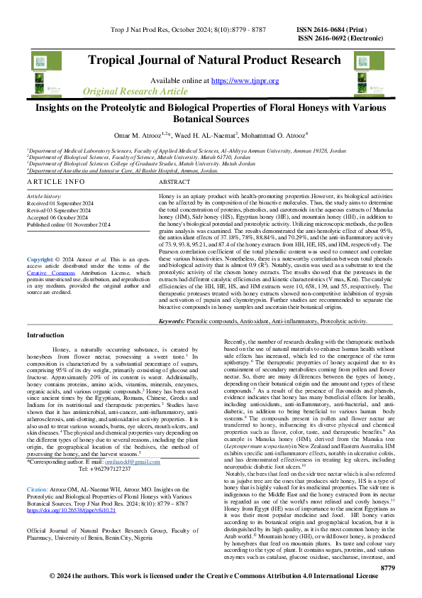 (PDF) Tropical Journal of Natural Product Research