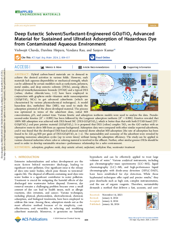 (PDF) Deep Eutectic Solvent/Surfactant-Engineered GO@TiO 2 Advanced ...