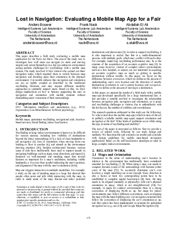 (PDF) Lost in navigation