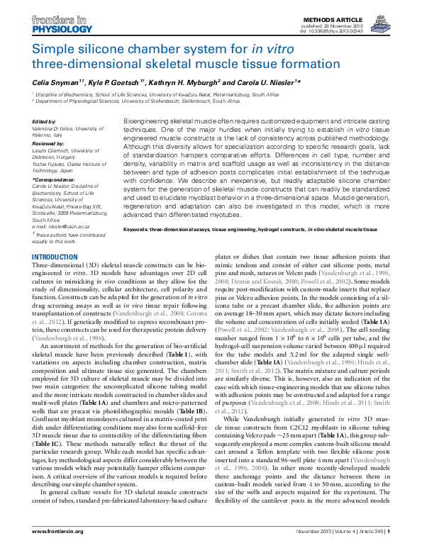 (PDF) Simple silicone chamber system for in vitro three-dimensional ...