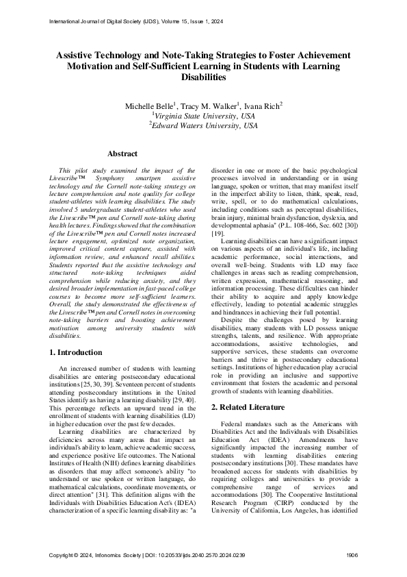 (PDF) Assistive Technology and Note-Taking Strategies to Foster ...
