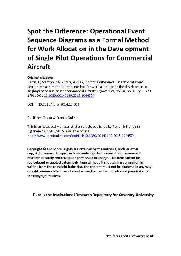 (PDF) Spot the Difference: Operational Event Sequence Diagrams as a ...