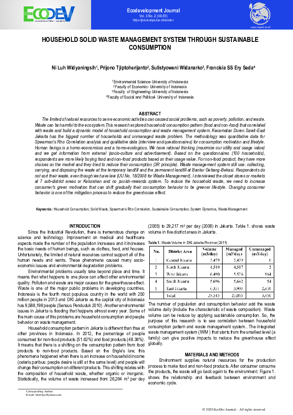 (PDF) Household Solid Waste Management System Through Sustainable ...