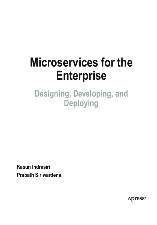 (PDF) Microservices for the Enterprise