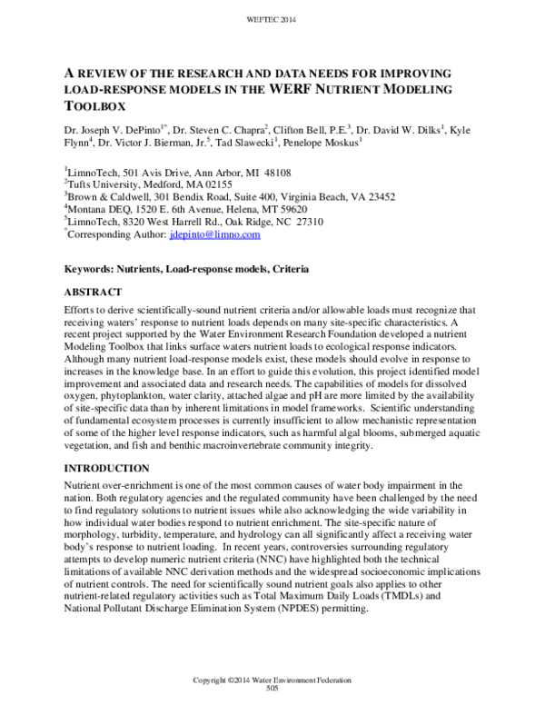 (PDF) A Review Of The Research And Data Needs For Improving Load ...