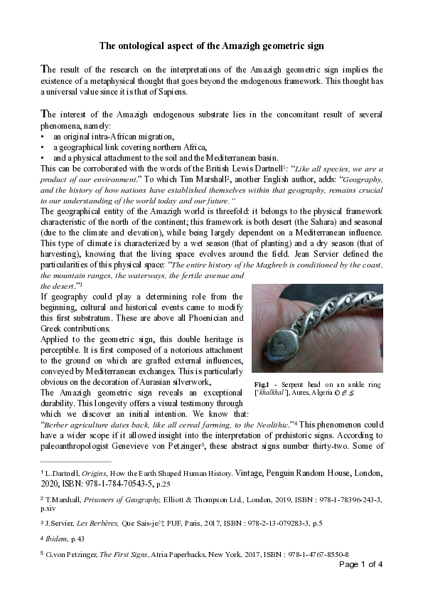 (PDF) ENGL Ontology of Amazigh Sign