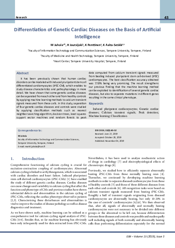 (PDF) Differentiation of genetic cardiac diseases on the basis of ...