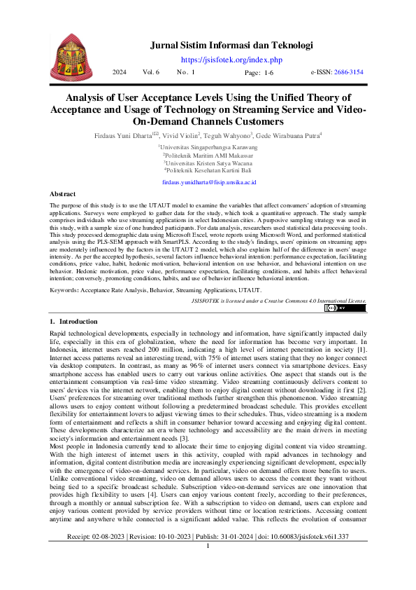 (PDF) Analysis of User Acceptance Levels Using the Unified Theory of Acceptance and Usage of ...